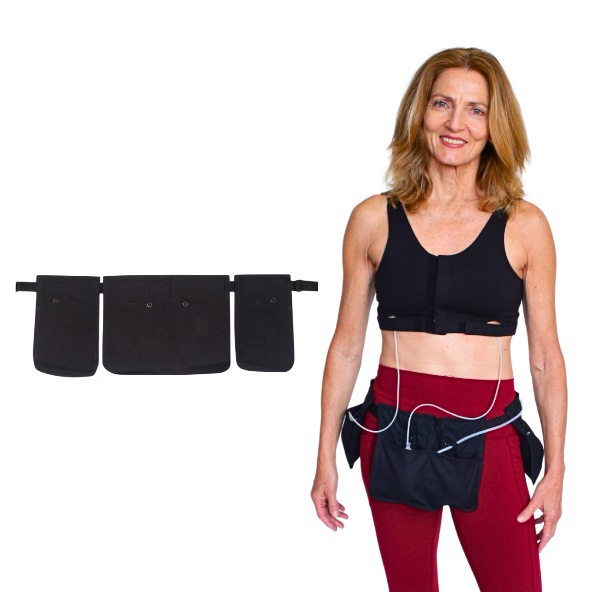 Mastectomy & Post Surgery Drain Carrier Belt with Elastic Buckle